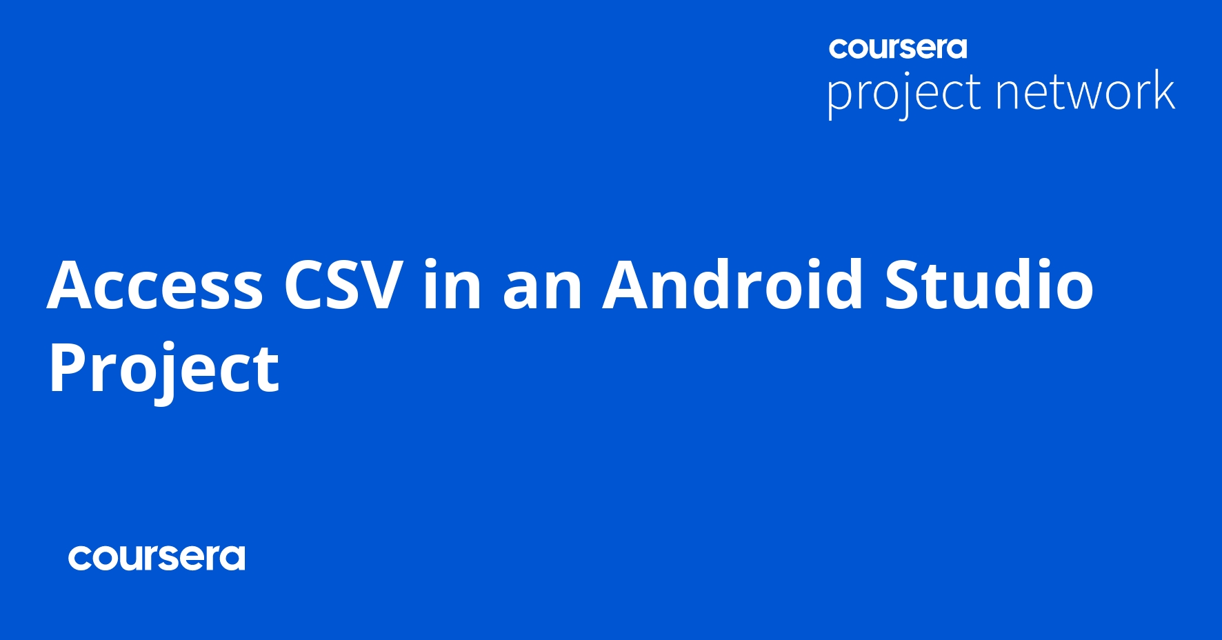 Access CSV in an Android Studio Project - Coursya