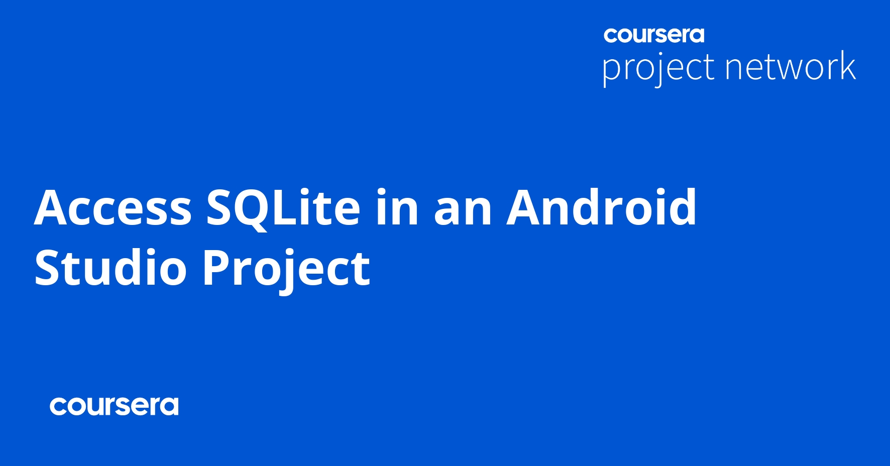 Access SQLite in an Android Studio Project - Coursya