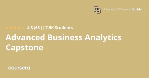 Advanced Business Analytics Capstone - Coursya
