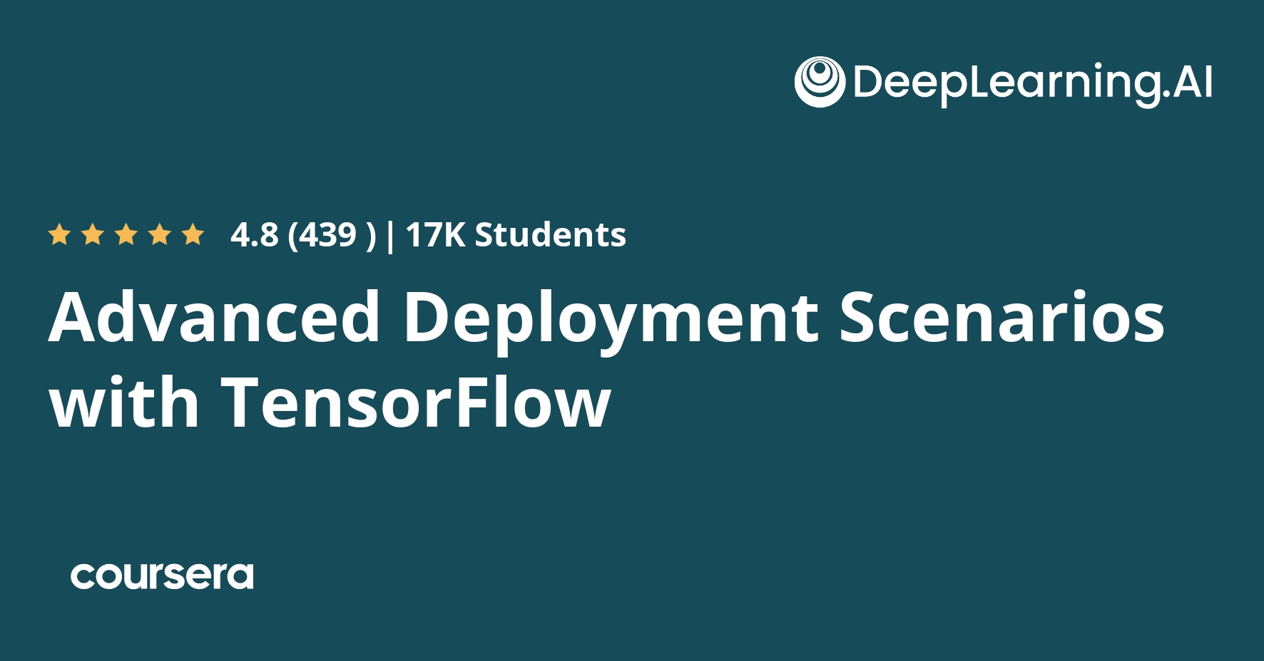 Advanced Deployment Scenarios with TensorFlow - Coursya