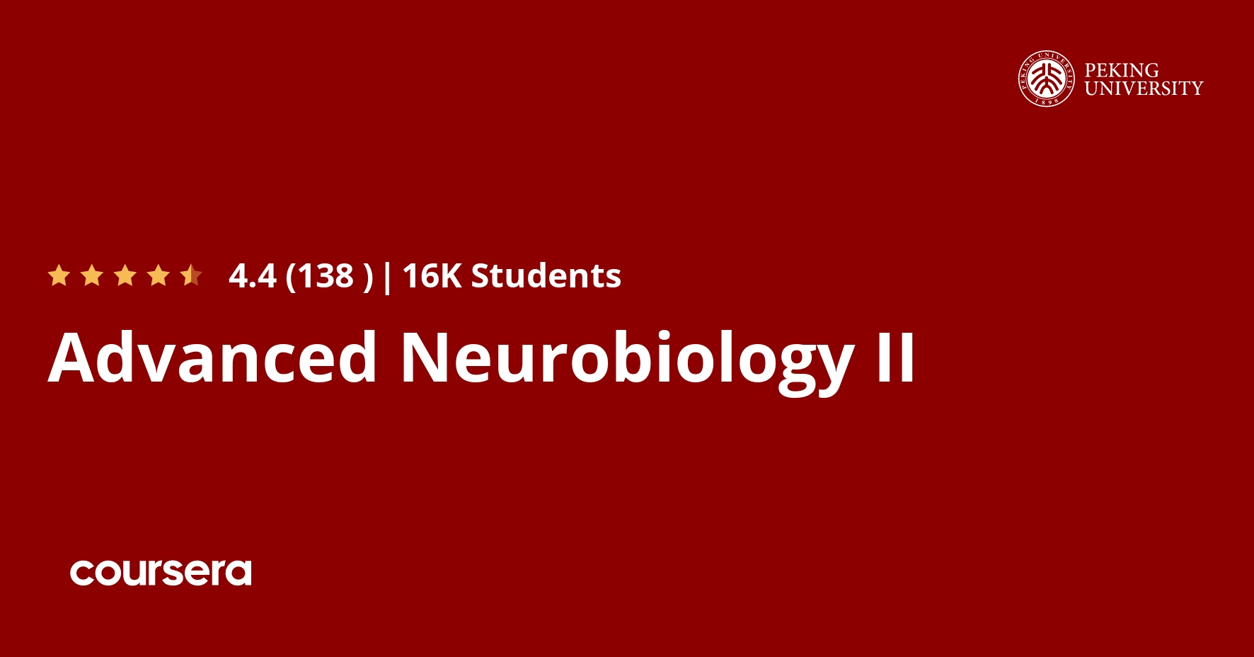 Advanced Neurobiology II - Coursya