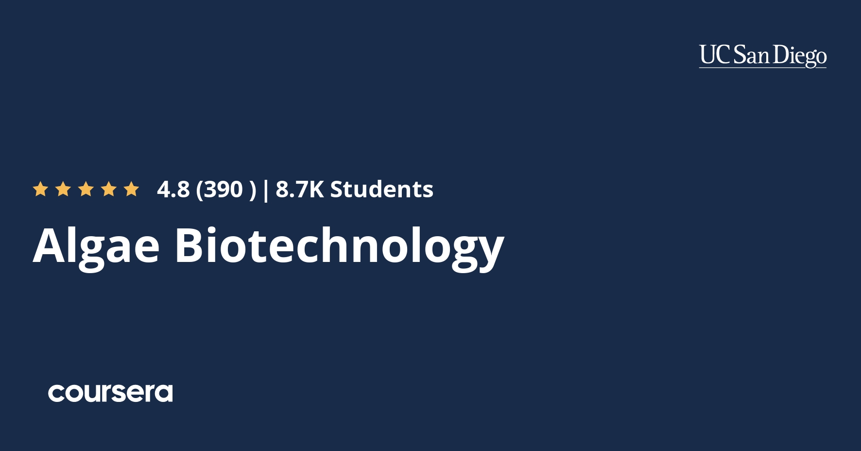 Algae Biotechnology - Coursya