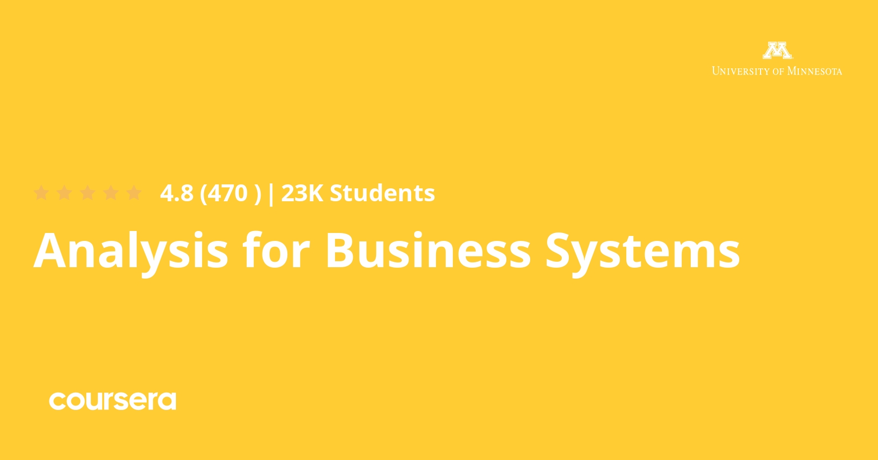 Analysis for Business Systems - Coursya