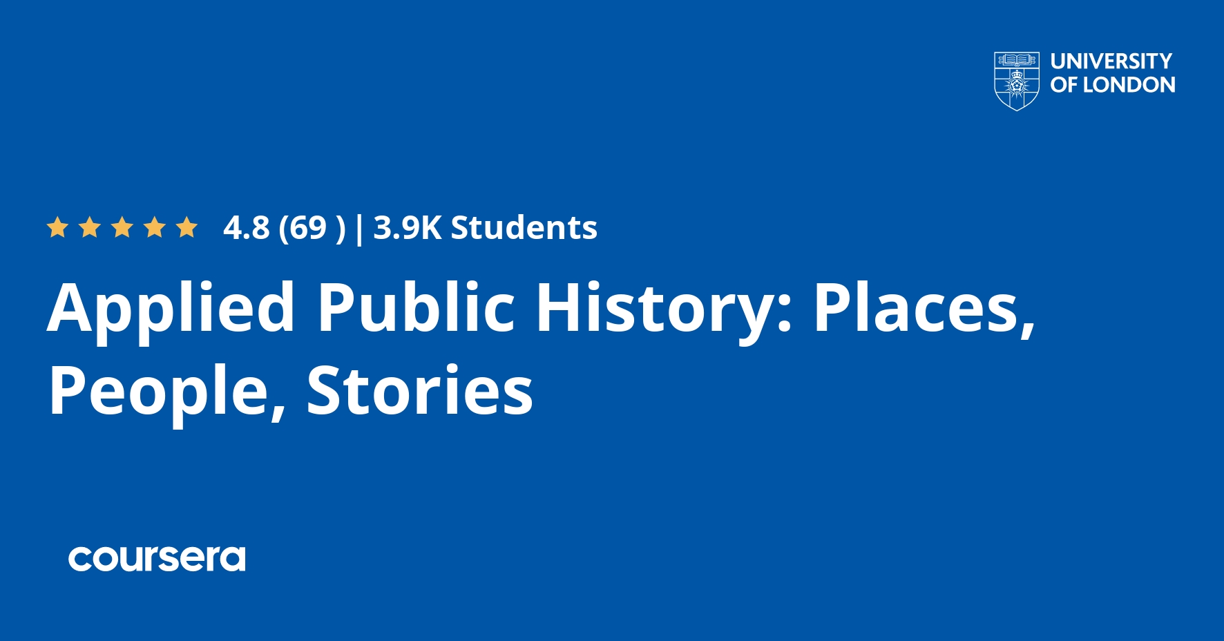 Applied Public History: Places, People, Stories - Coursya