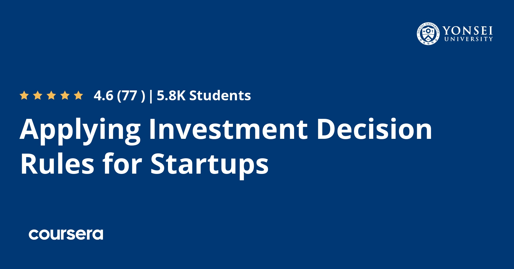 Applying Investment Decision Rules for Startups - Coursya