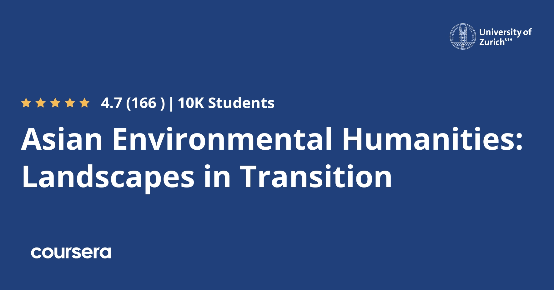 Asian Environmental Humanities: Landscapes in Transition - Coursya