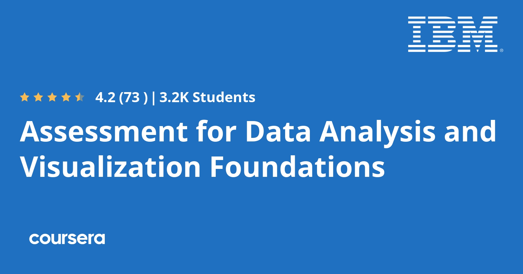 Assessment For Data Analysis And Visualization Foundations Coursya