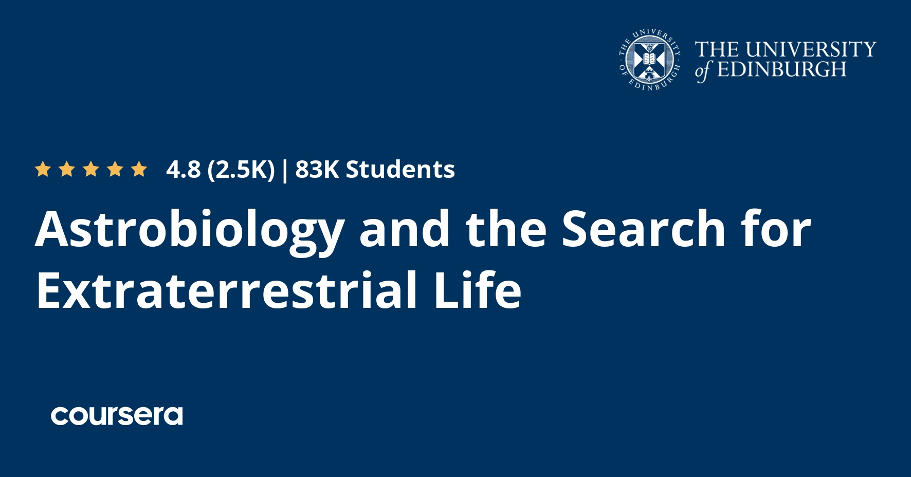 Astrobiology and the Search for Extraterrestrial Life - Coursya