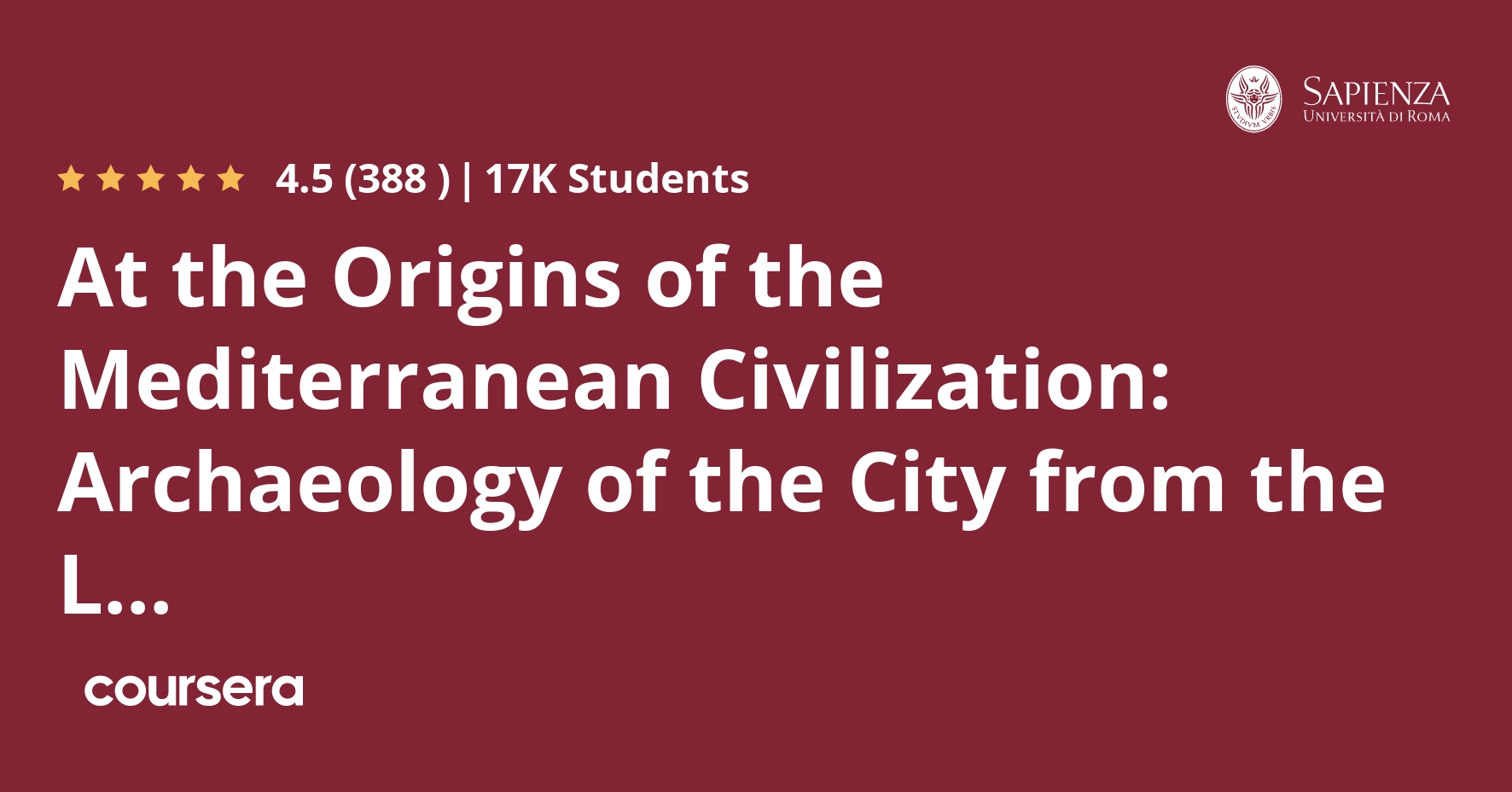 At the Origins of the Mediterranean Civilization: Archaeology of the ...