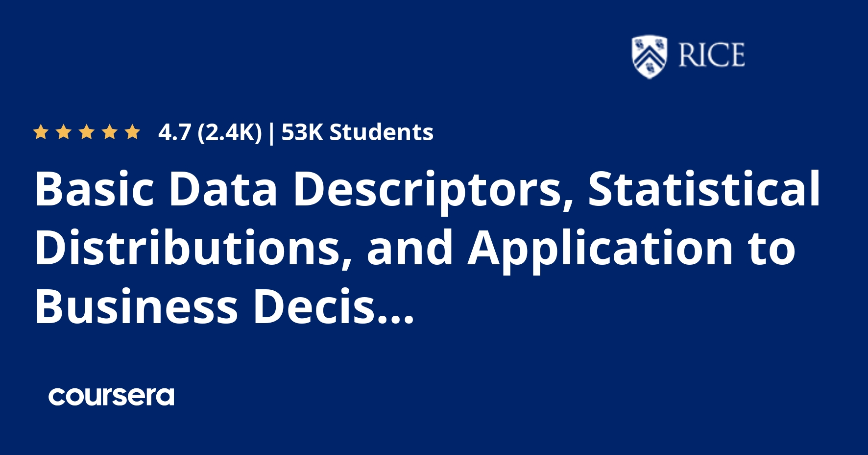 Basic Data Descriptors, Statistical Distributions, and Application to ...