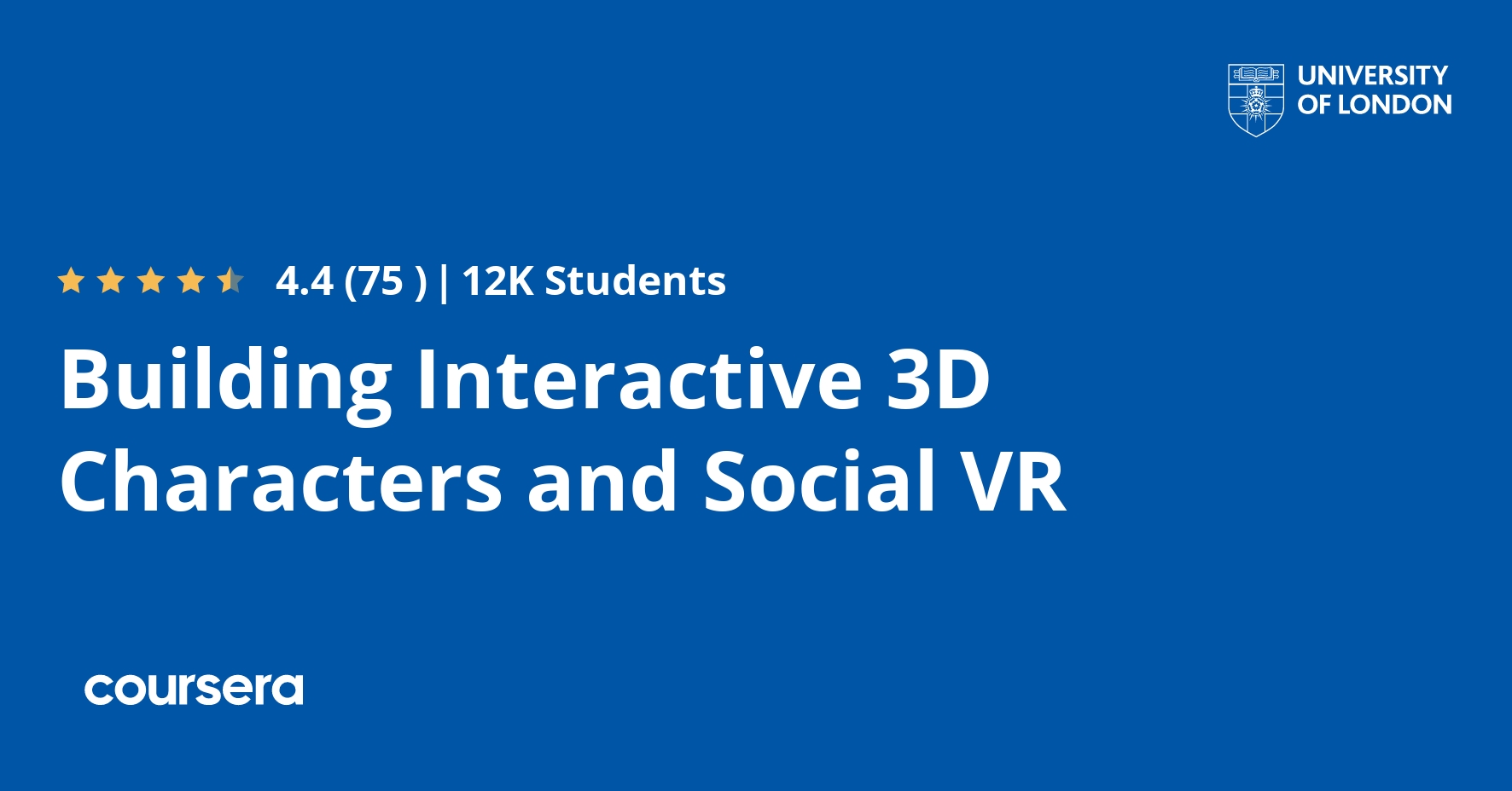 Building Interactive 3D Characters and Social VR - Coursya