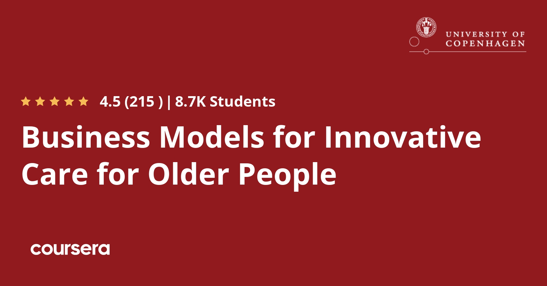 Business Models for Innovative Care for Older People - Coursya