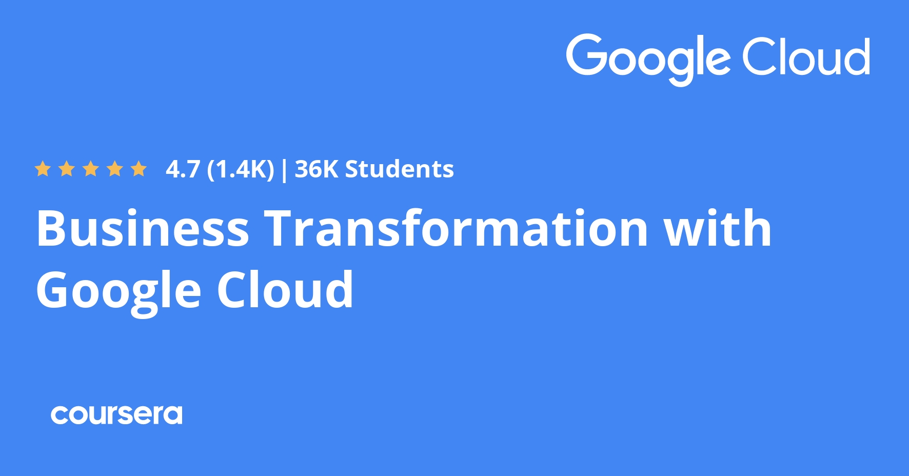 Business Transformation with Google Cloud - Coursya