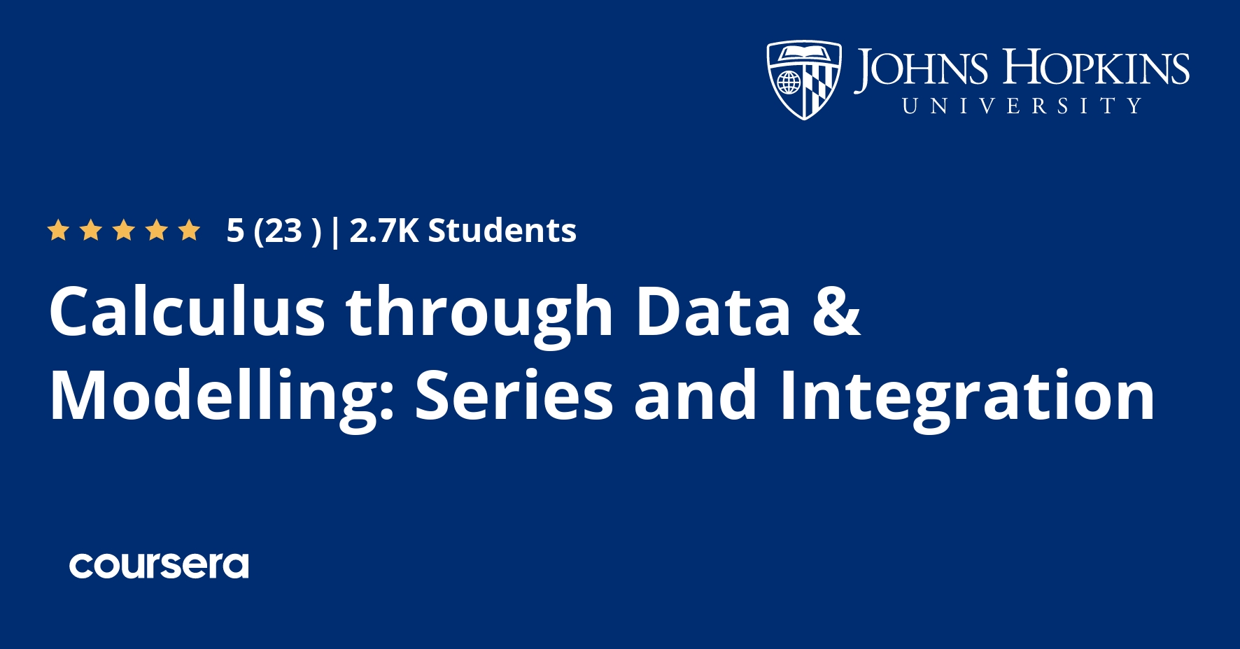 Calculus through Data & Modelling: Series and Integration - Coursya