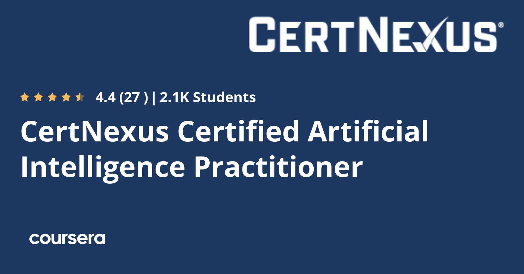 CertNexus Certified Artificial Intelligence Practitioner Professional ...