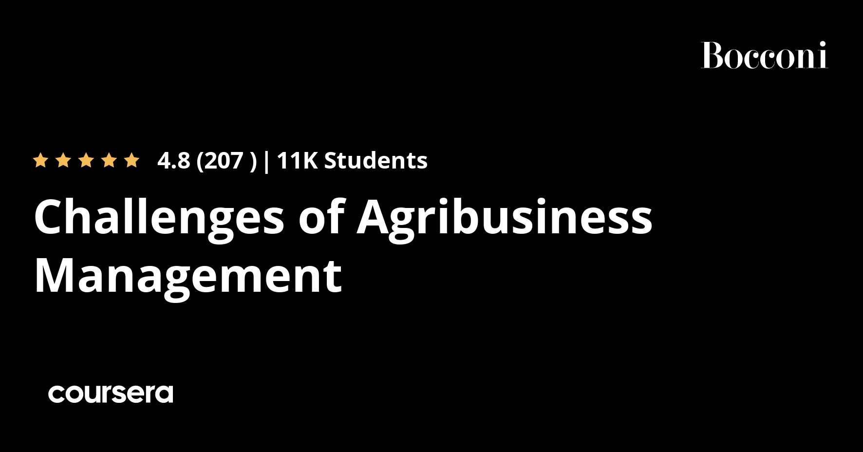 Challenges of Agribusiness Management - Coursya