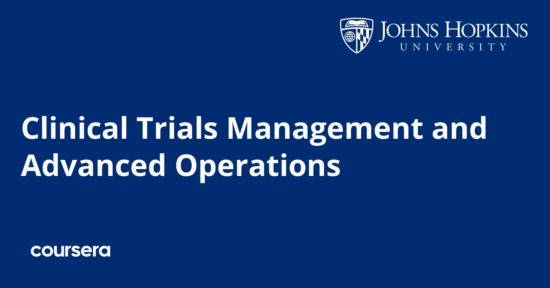 Clinical Trials Management and Advanced Operations - Coursya