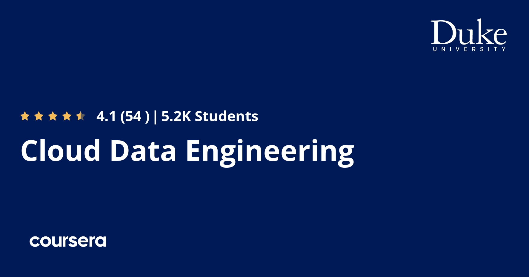 Cloud Data Engineering - Coursya