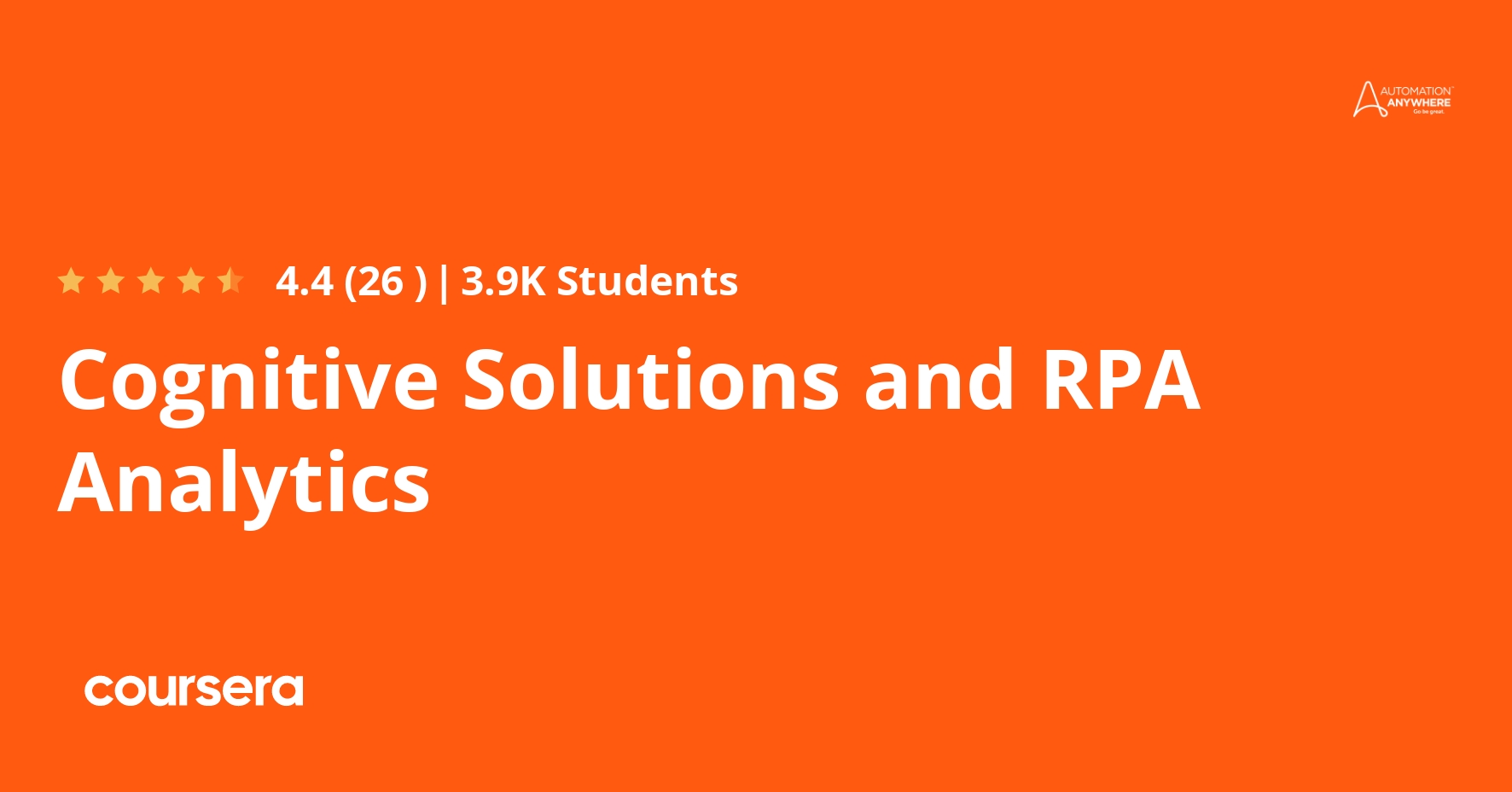 Cognitive Solutions and RPA Analytics - Coursya