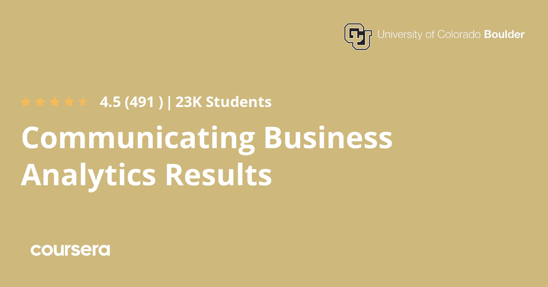 Communicating Business Analytics Results - Coursya