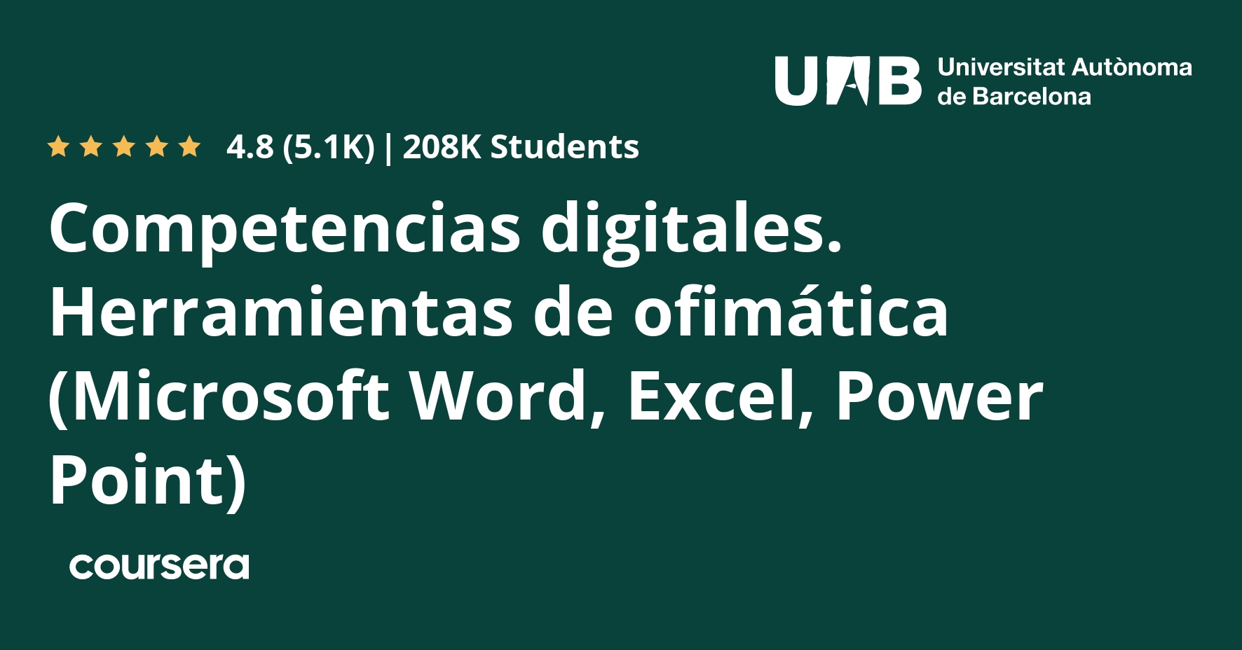 Competencias digitales. Herramientas de ofimática (Microsoft Word, Excel, Power Point) - Coursya