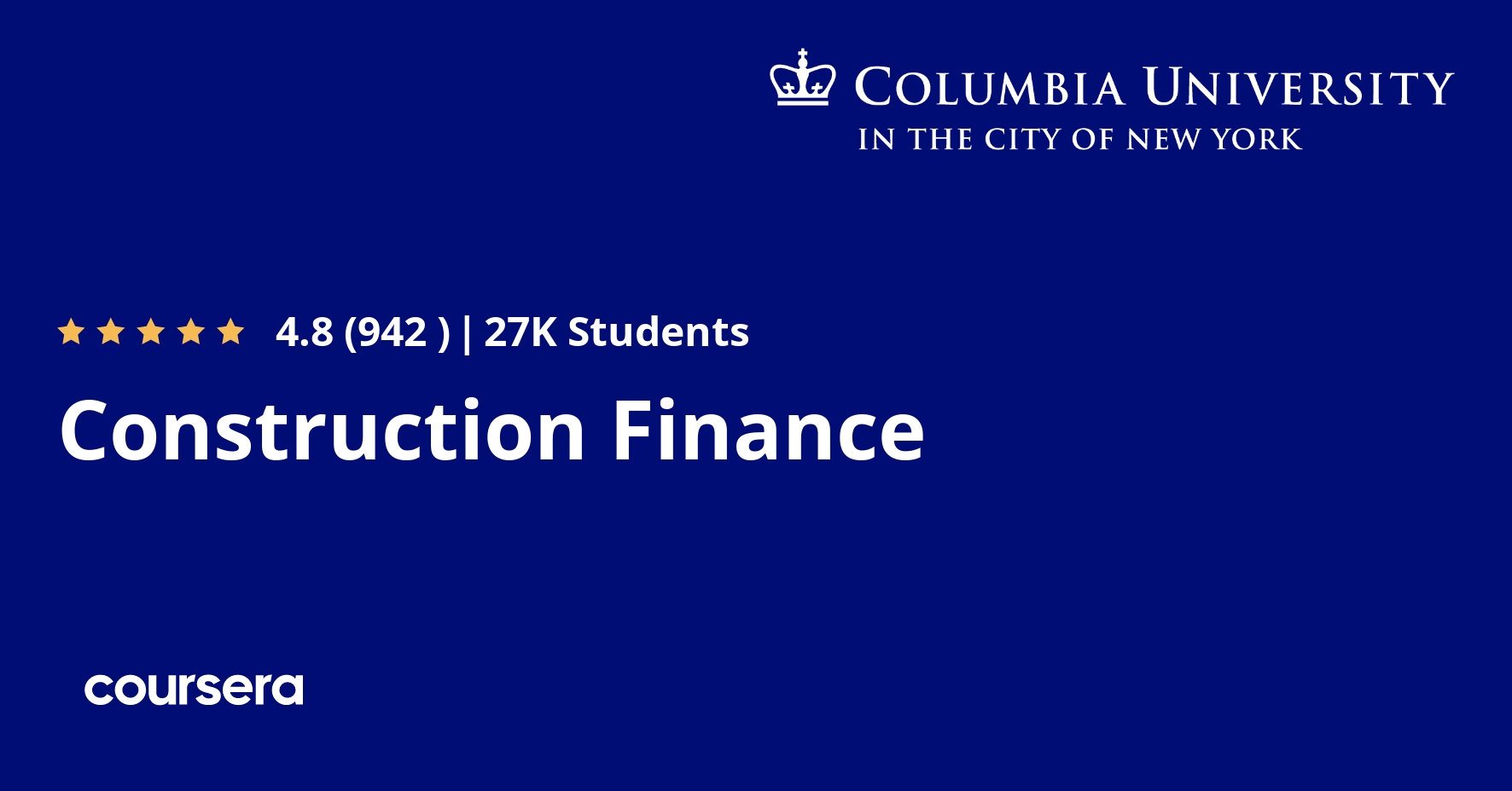 Construction Finance - Coursya