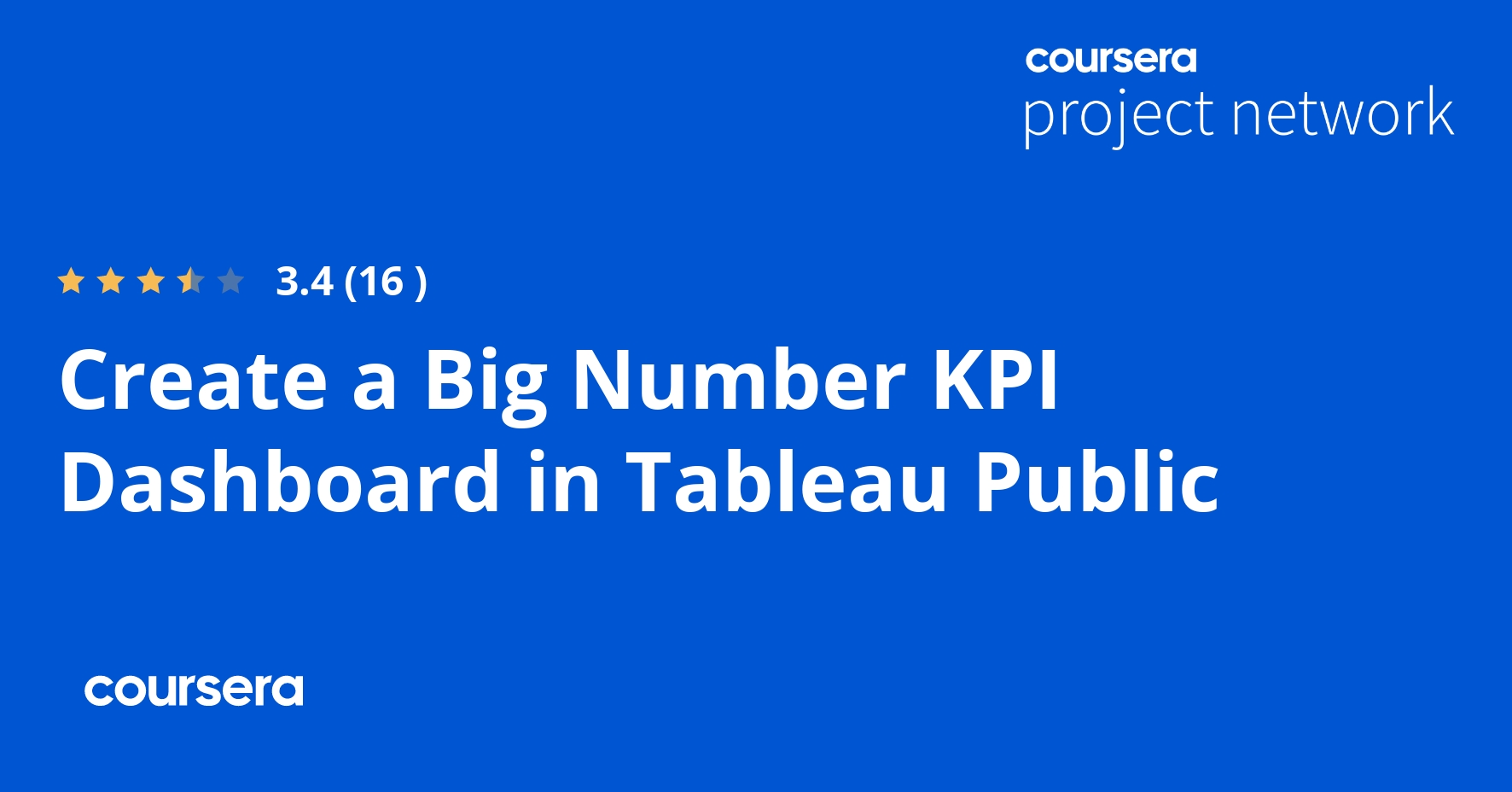 Create a Big Number KPI Dashboard in Tableau Public - Coursya