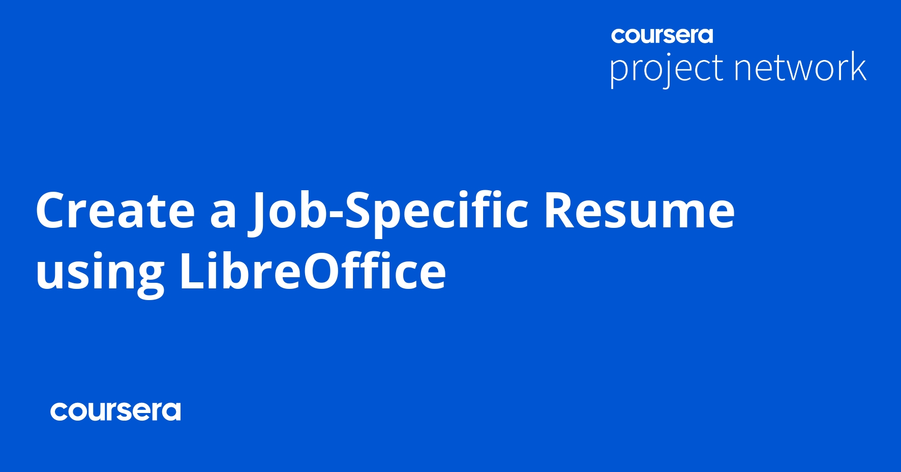 Create a Job-Specific Resume using LibreOffice - Coursya