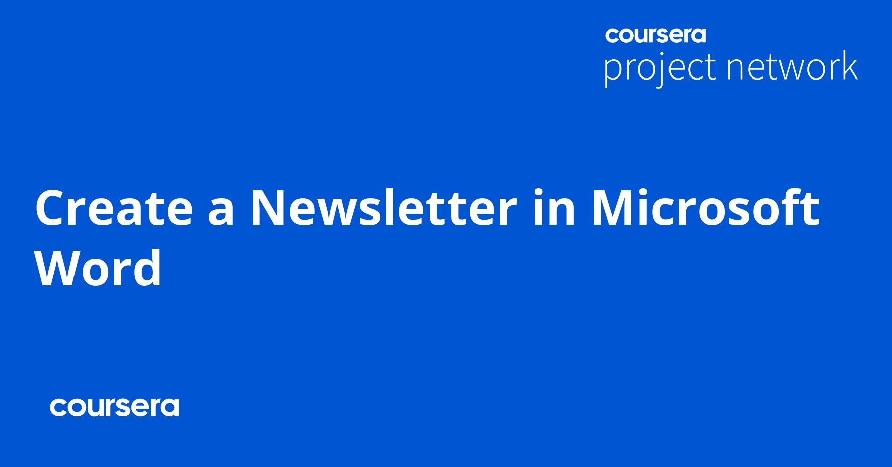 Create a Newsletter in Microsoft Word - Coursya
