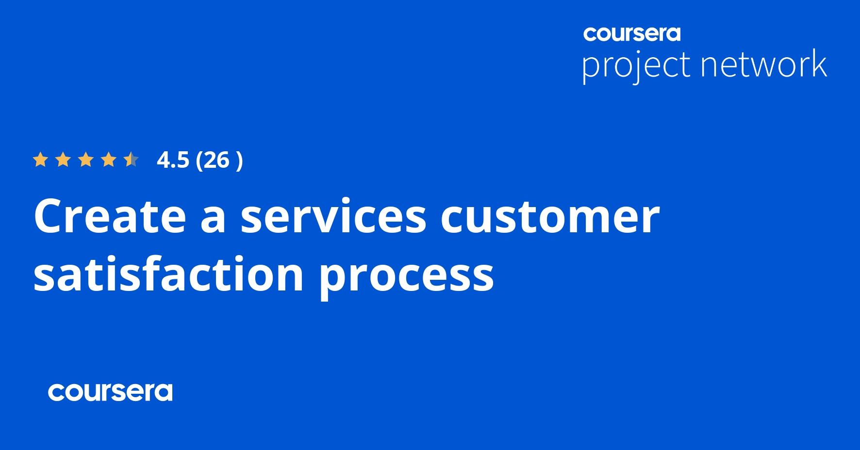 Create a services customer satisfaction process - Coursya