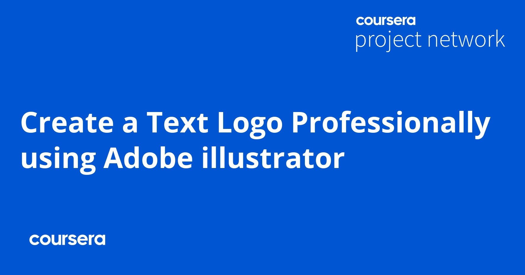 Create a Text Logo Professionally using Adobe illustrator - Coursya