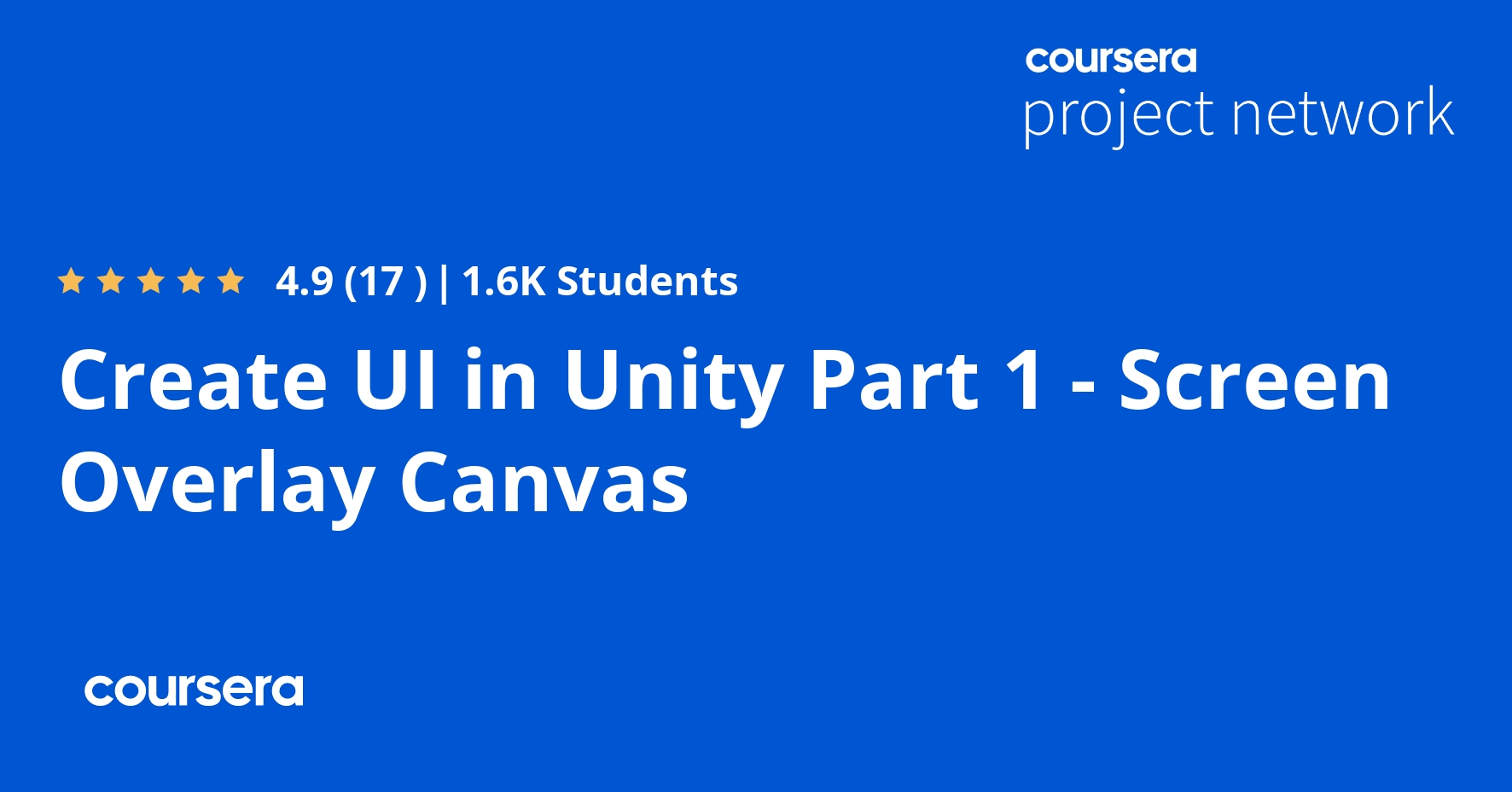 Create UI in Unity Part 1 - Screen Overlay Canvas - Coursya