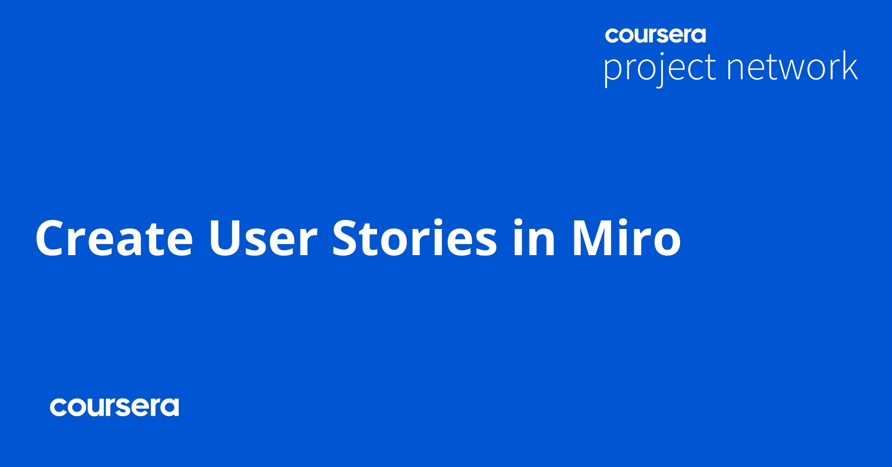 Create User Stories in Miro - Coursya