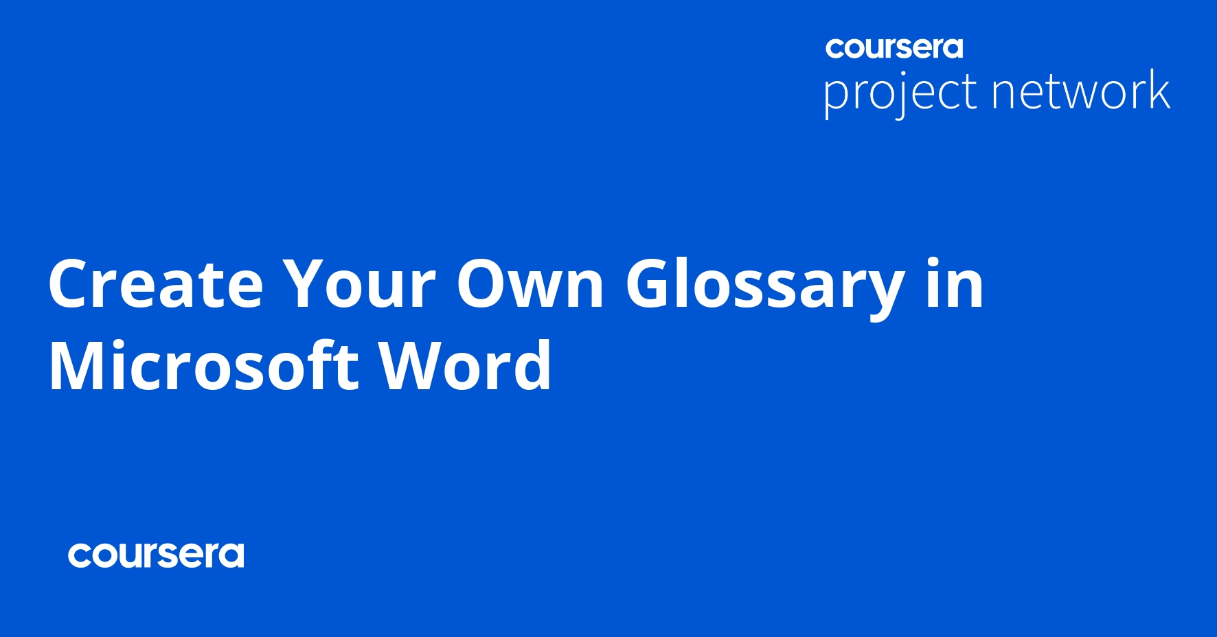 Create Your Own Glossary in Microsoft Word - Coursya