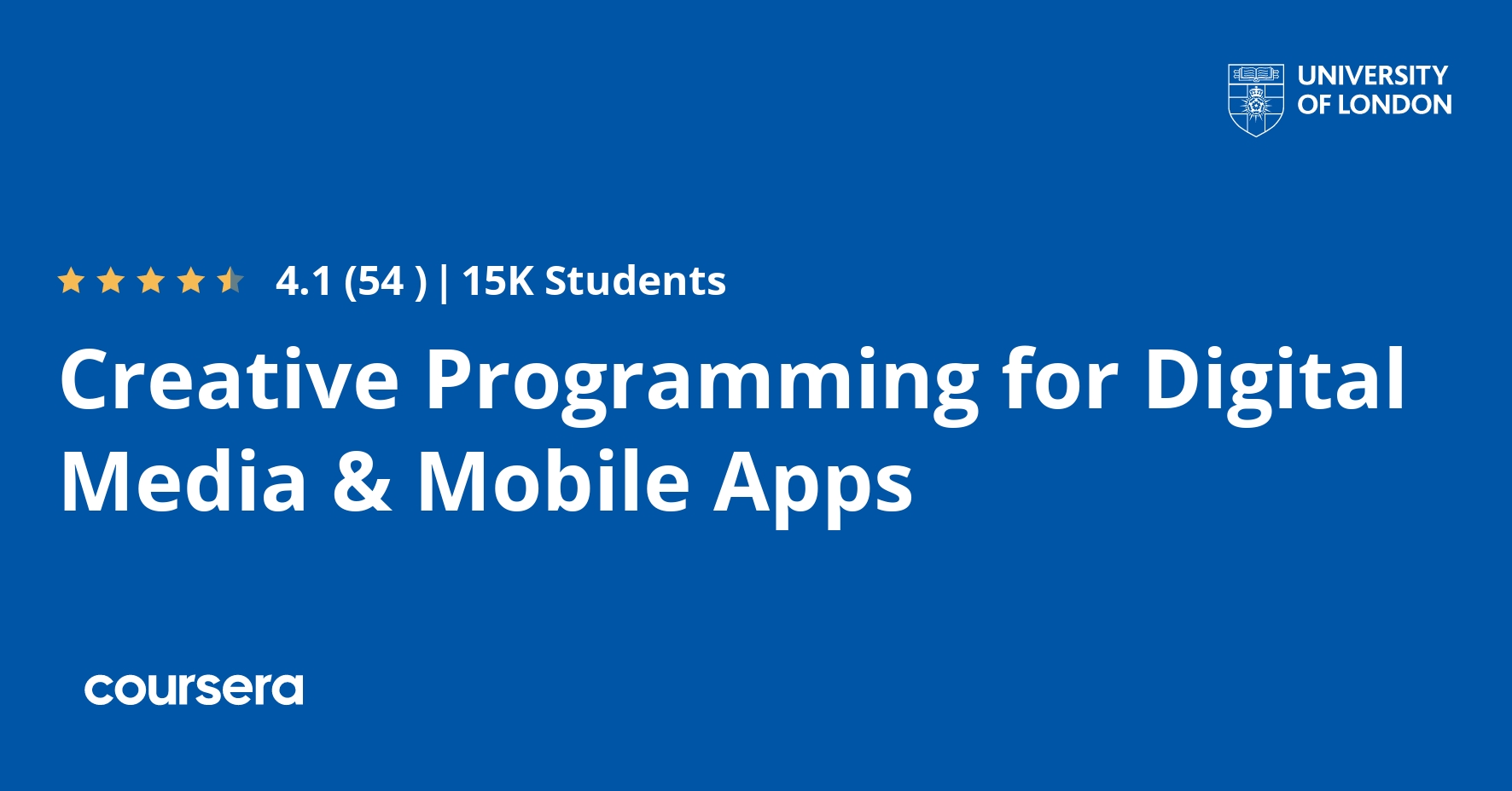 Creative Programming for Digital Media & Mobile Apps - Coursya