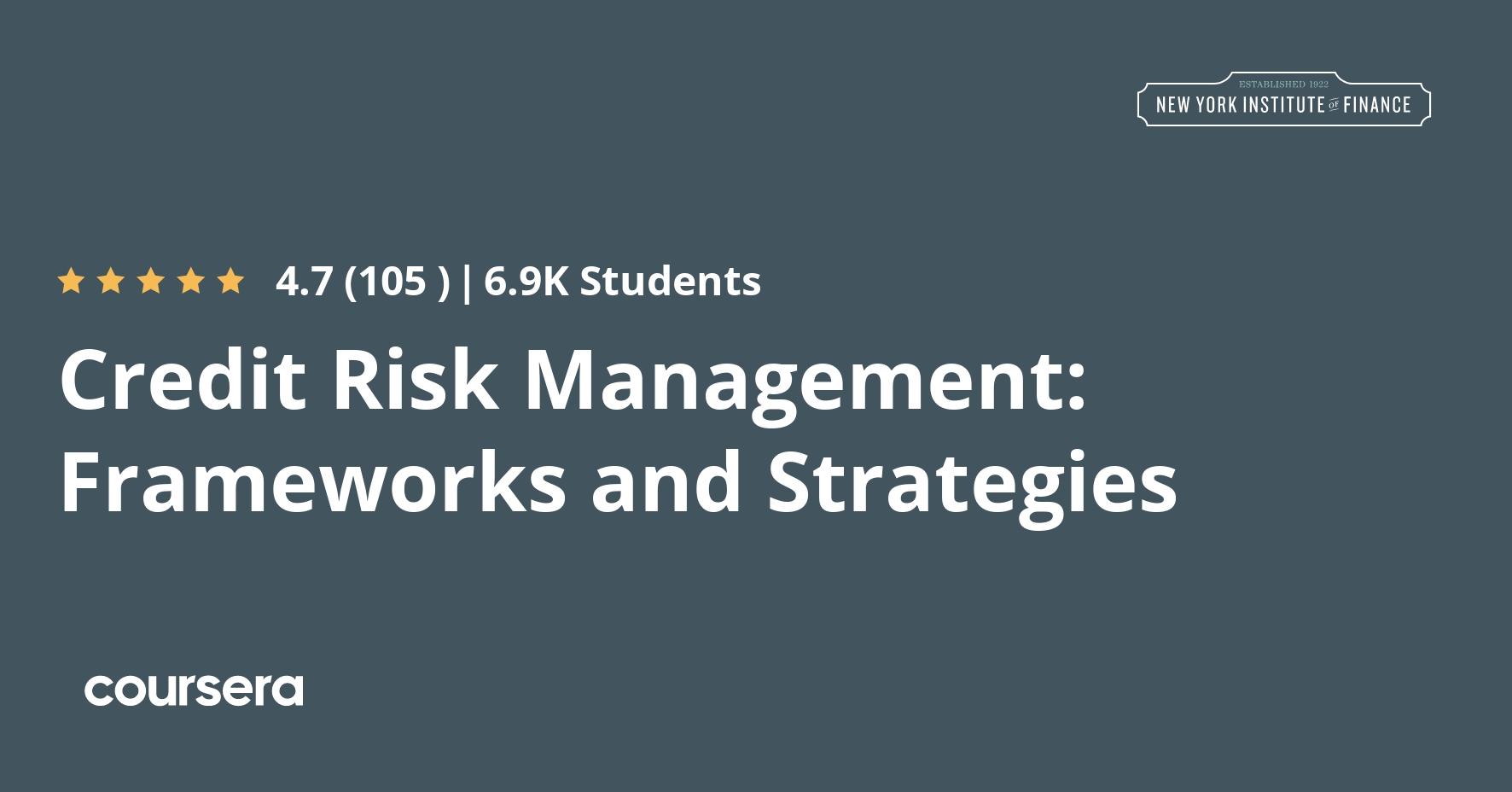 Credit Risk Management: Frameworks and Strategies - Coursya