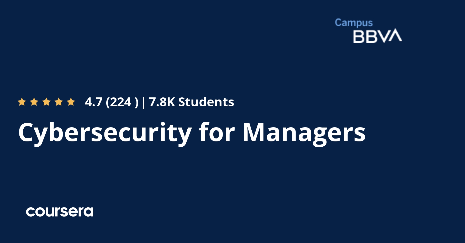 Cybersecurity for Managers - Coursya