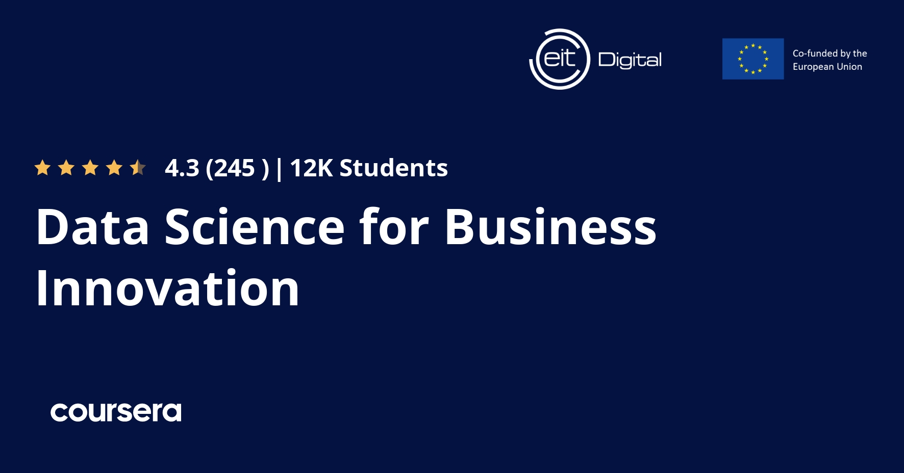 Data Science for Business Innovation - Coursya