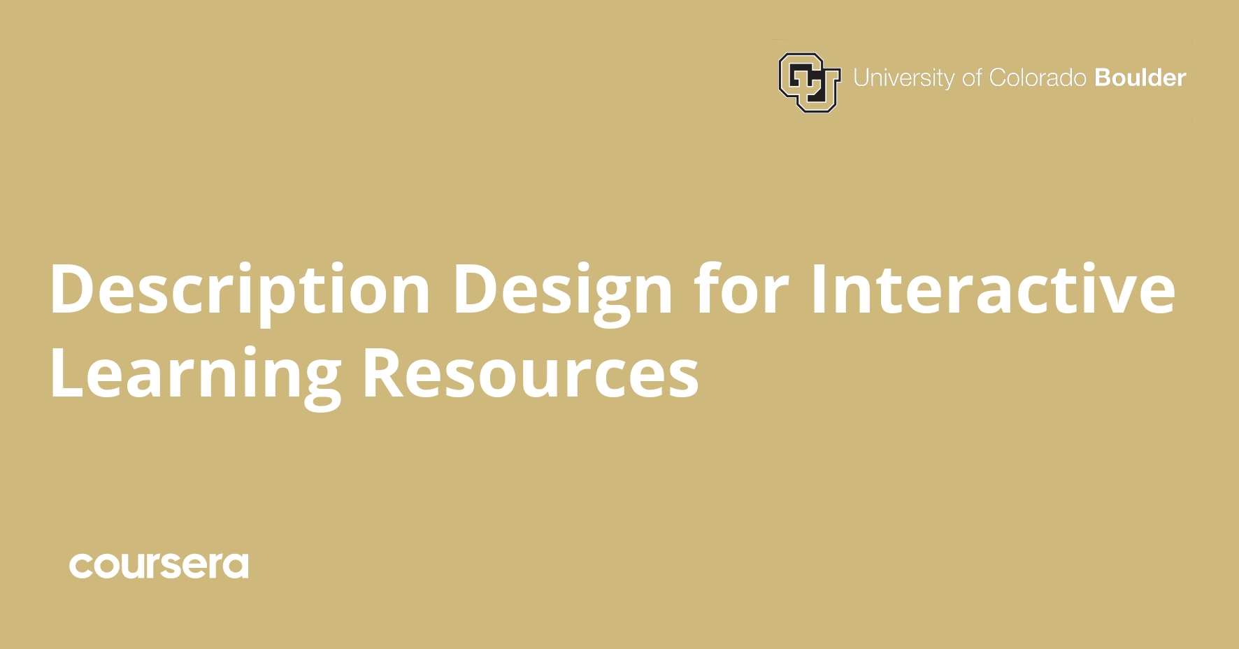 Description Design for Interactive Learning Resources - Coursya