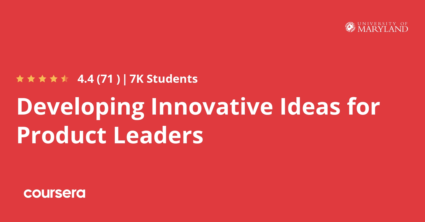 Developing Innovative Ideas for Product Leaders - Coursya