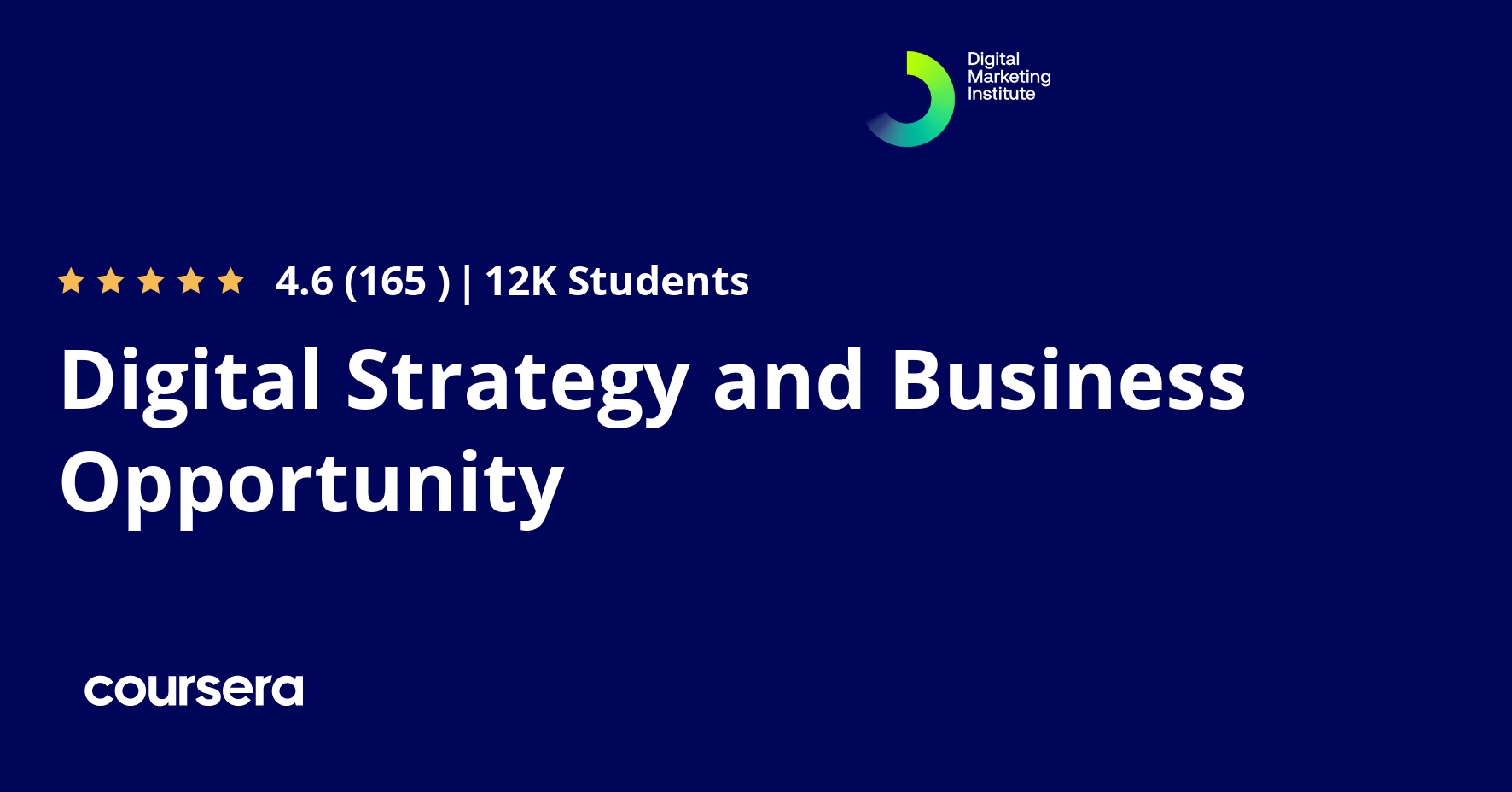 Digital Strategy and Business Opportunity - Coursya