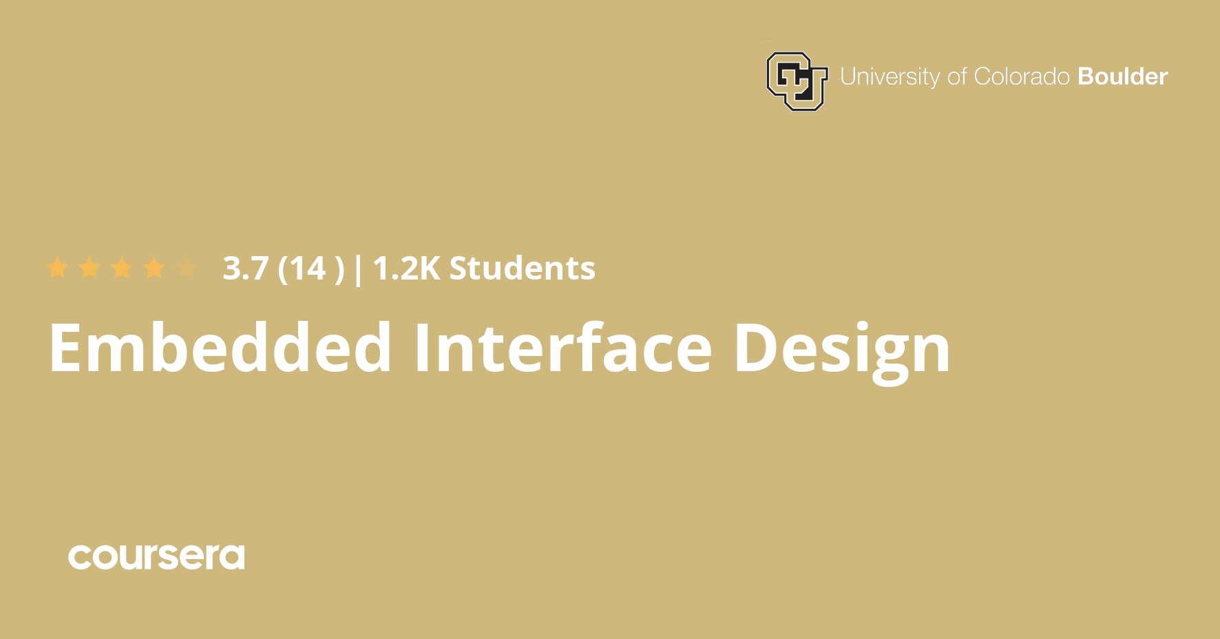 Embedded Interface Design Specialization - Coursya