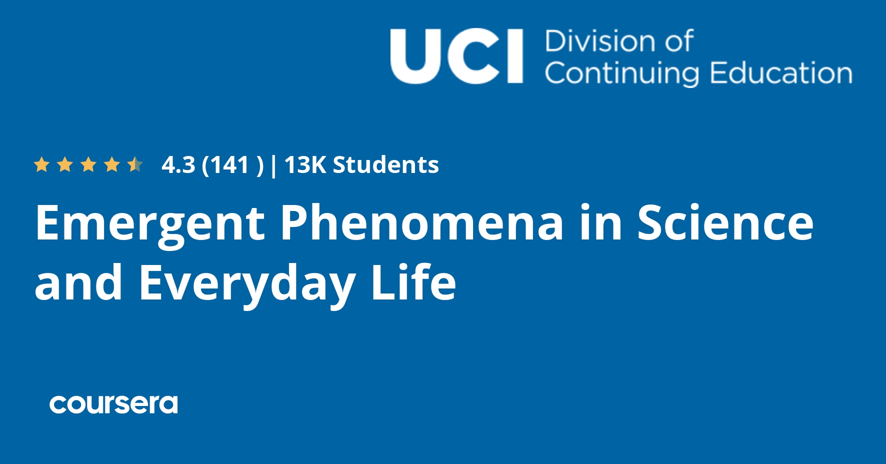 Emergent Phenomena in Science and Everyday Life - Coursya