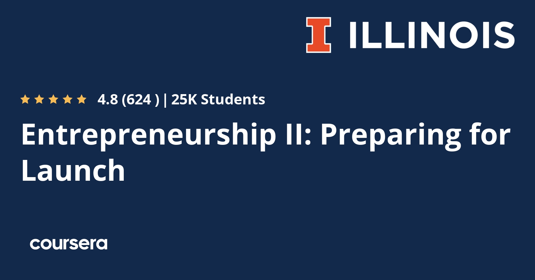 Entrepreneurship II: Preparing for Launch - Coursya