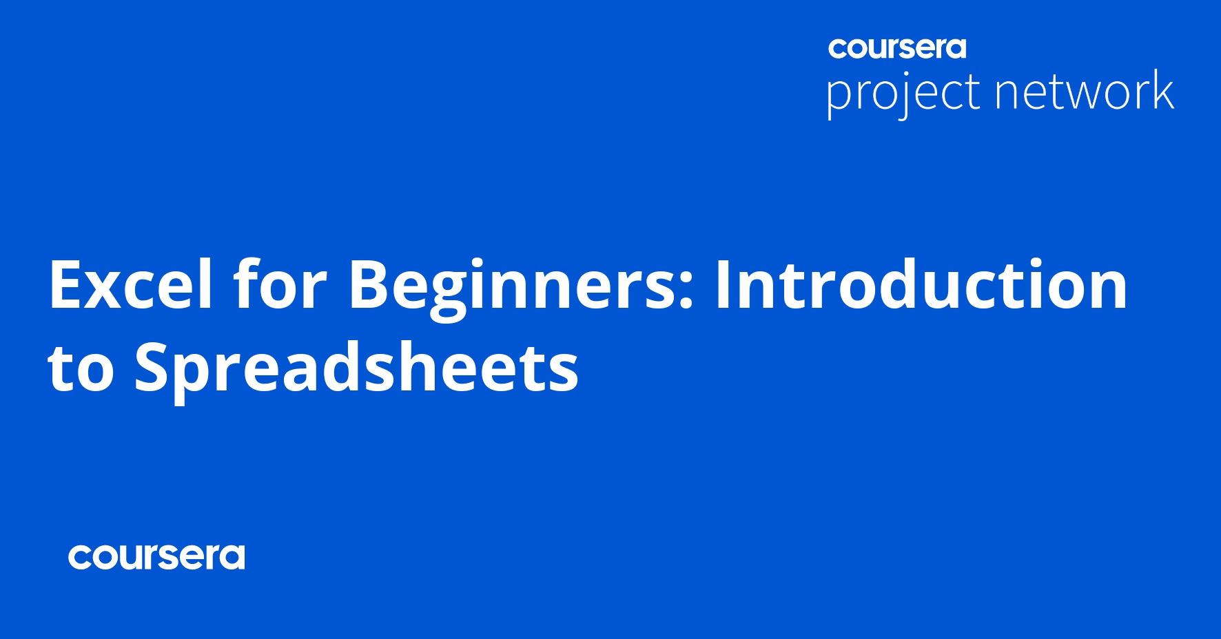 Excel for Beginners: Introduction to Spreadsheets - Coursya