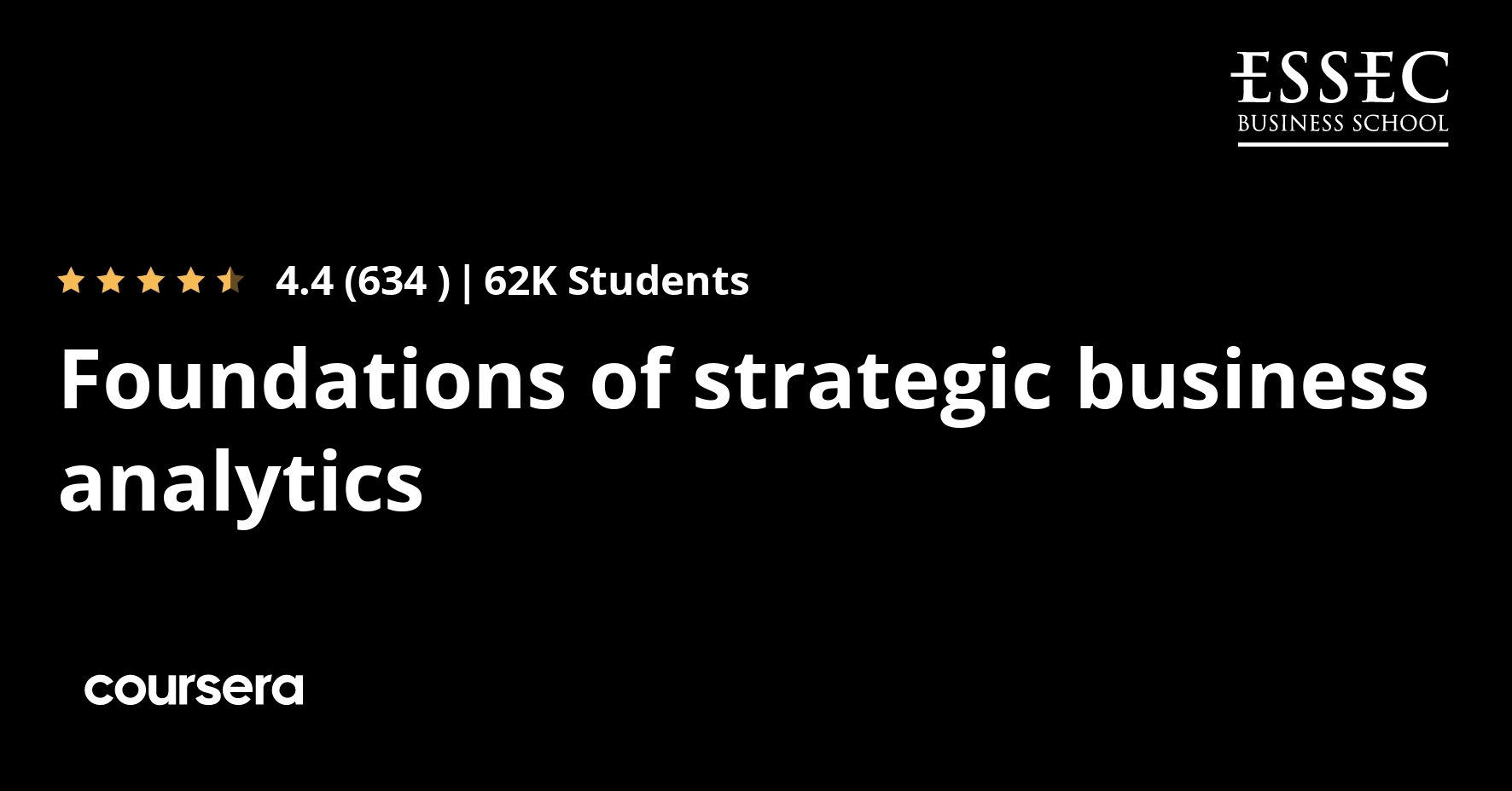 Foundations of strategic business analytics - Coursya