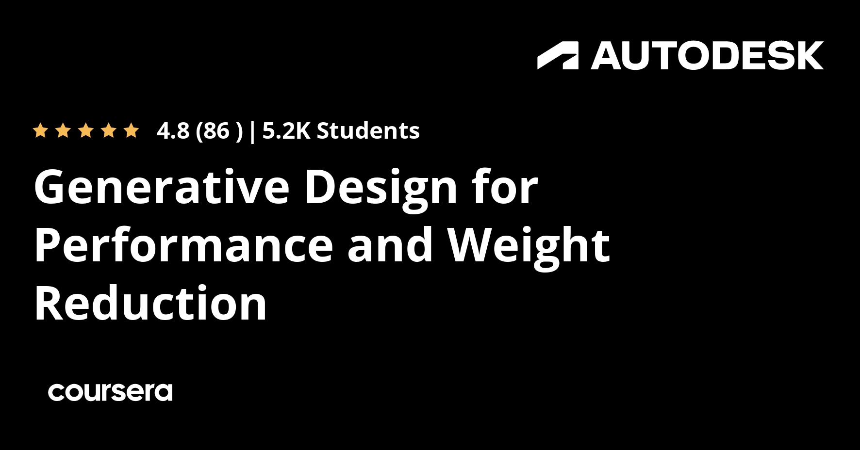 Generative Design for Performance and Weight Reduction - Coursya