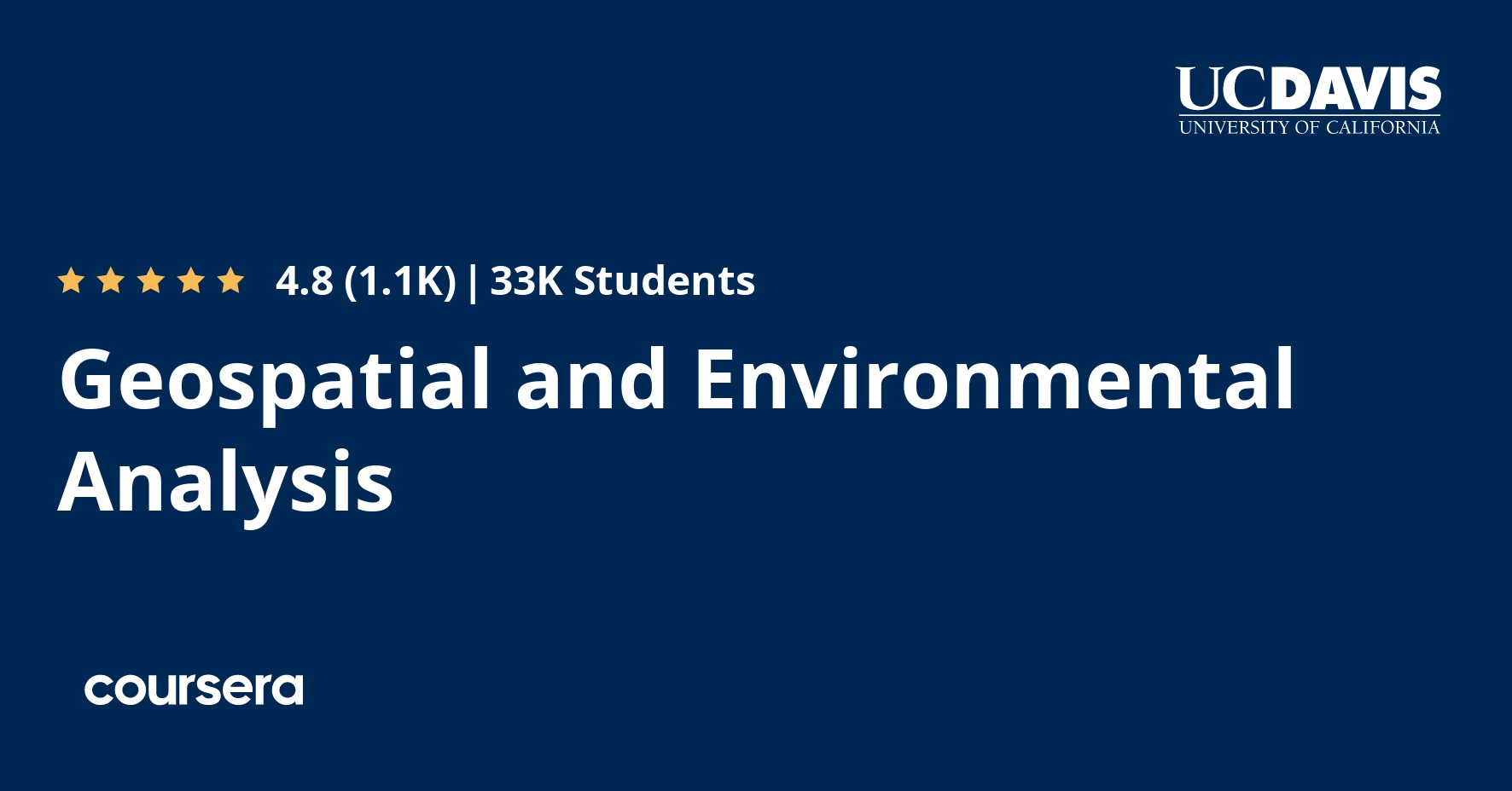 Geospatial and Environmental Analysis - Coursya