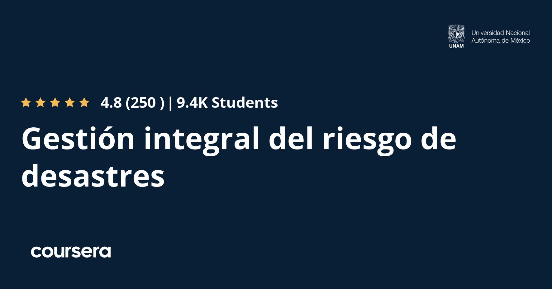 Gestión integral del riesgo de desastres - Coursya