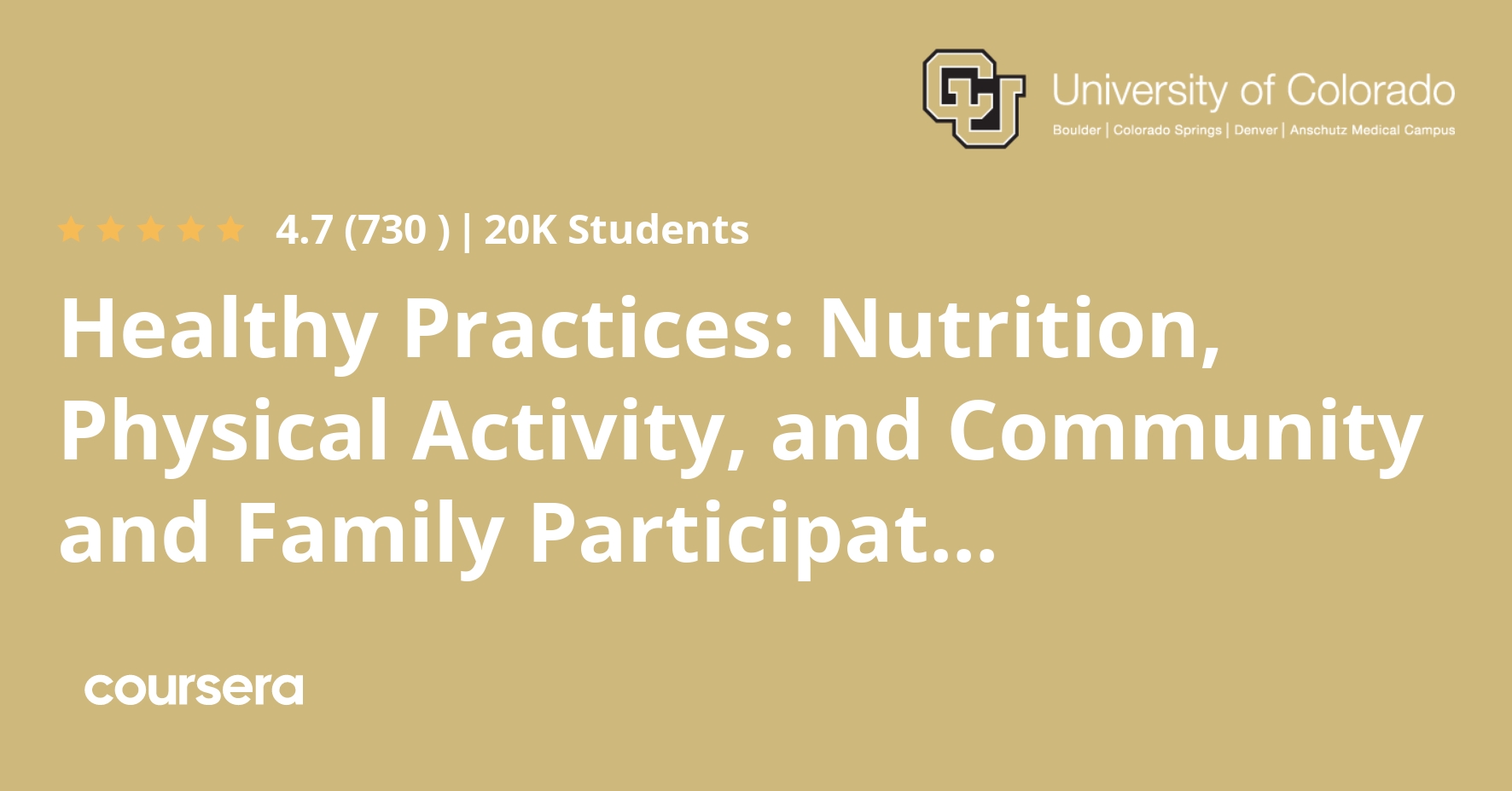 Healthy Practices: Nutrition, Physical Activity, and Community and Family Participation - Coursya